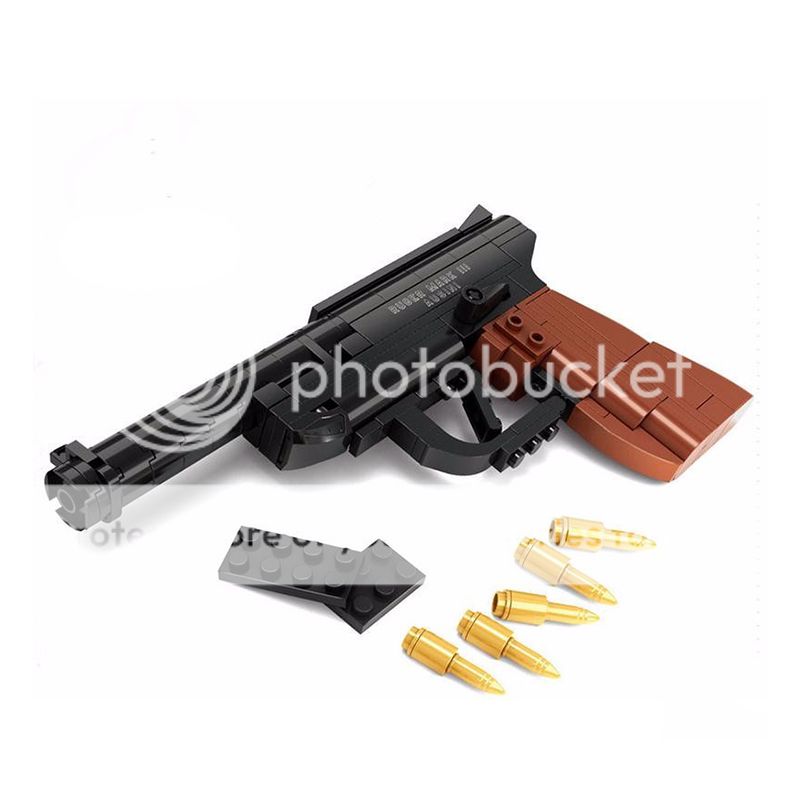 CUSTOM LEGO Luger P08 PISTOL 1PC Brick Guns/Weapons & Accessories A43 ...